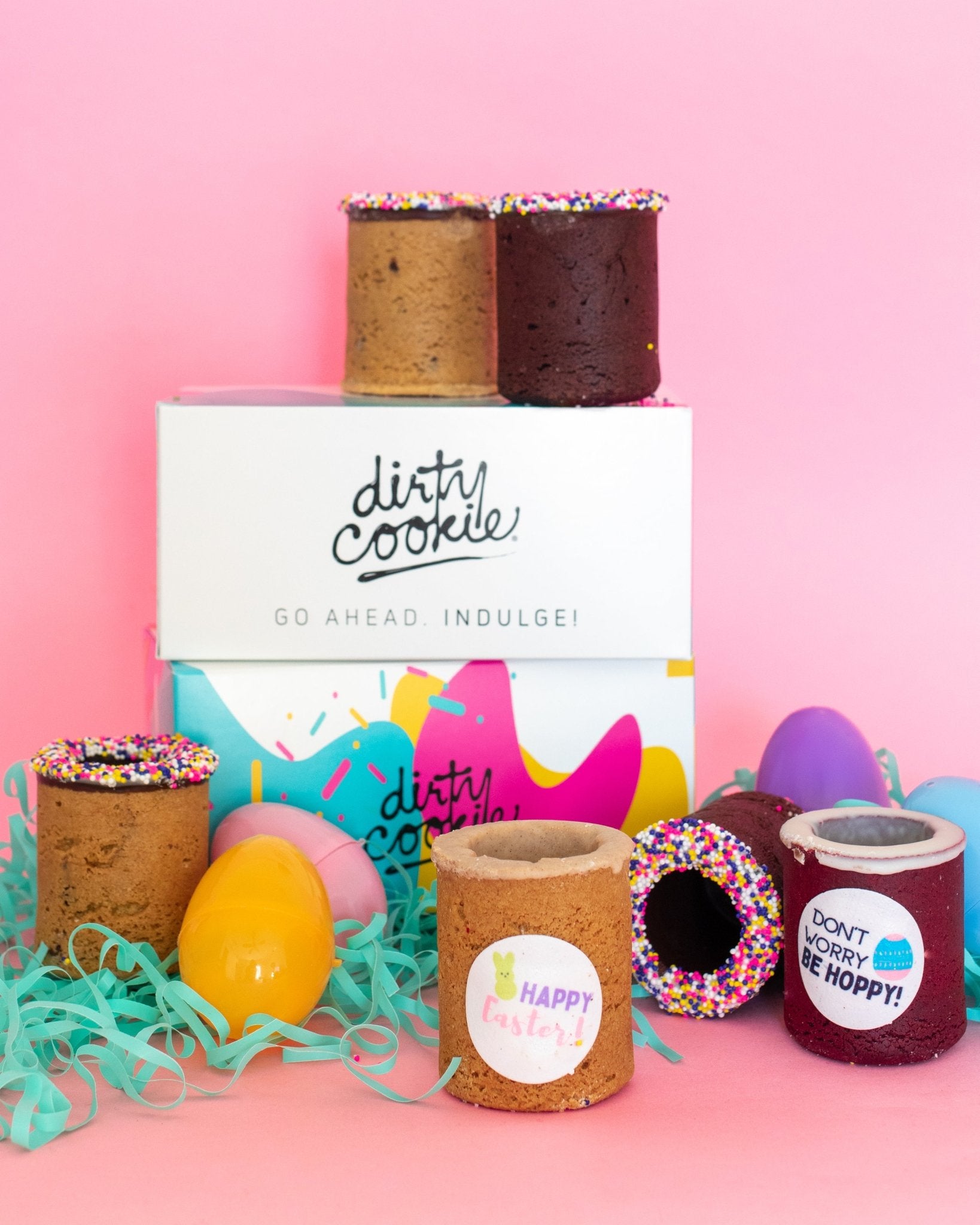 Dirty Cookie Easter Cheesecake cookie shots